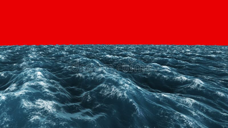 Stormy Blue Ocean Under Dark Sky Stock Video - Video of water ...