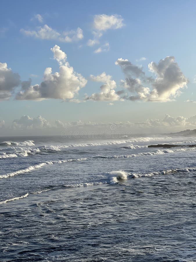 The Stormy and Calm Coast of the Atlantic Ocean Stock Photo - Image of ...