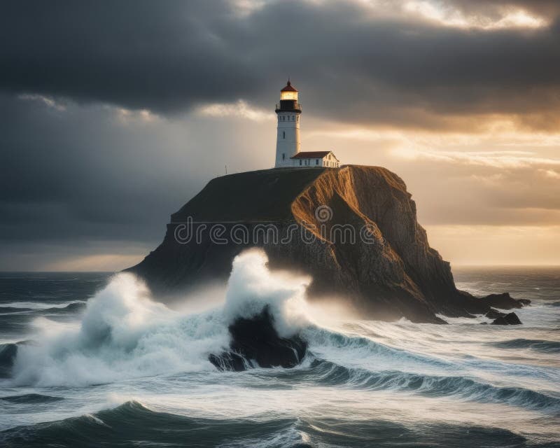 Stormy Cliff stock illustration. Illustration of cliff - 370998794