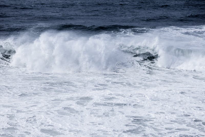 Stormy Crashing Ocean Waves during Storm in the Atlantic Ocean Stock ...