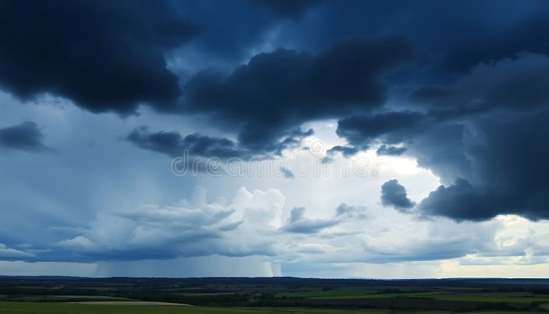 Stormy Clouds Dark Sky Dramatic Weather Generative AI Stock ...