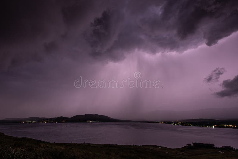 Stormy Sky with Dramatic, Dark Clouds from a Supercell Thunderstorm ...