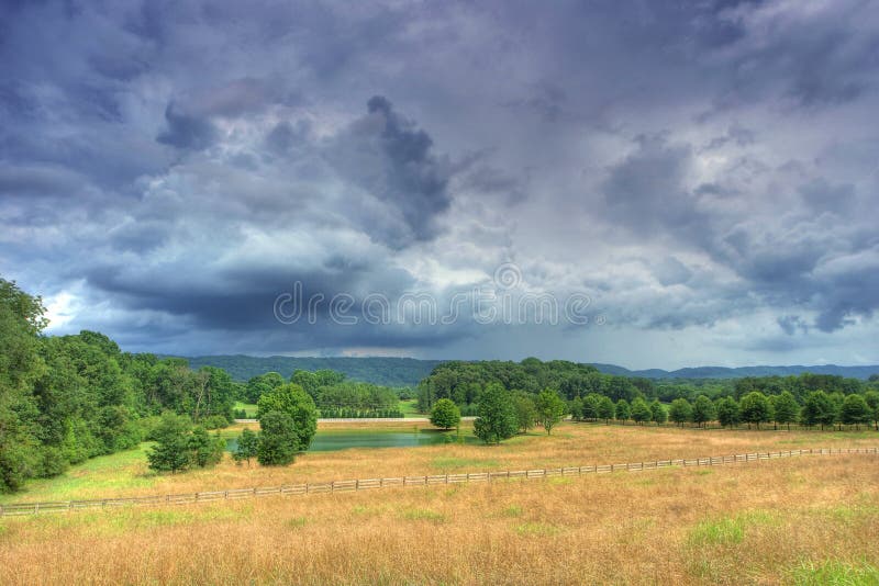 Stormy Field stock image. Image of summer, pasture, mountain - 6241855