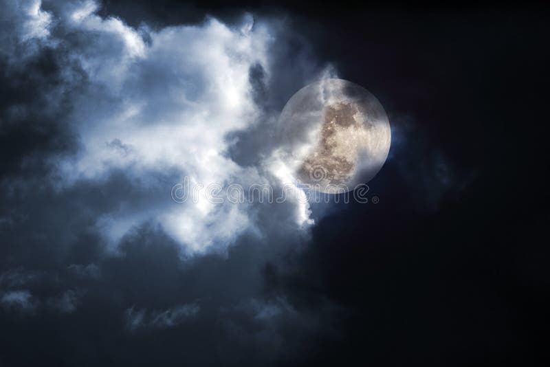 Stormy full moon night stock image. Image of background - 19111029