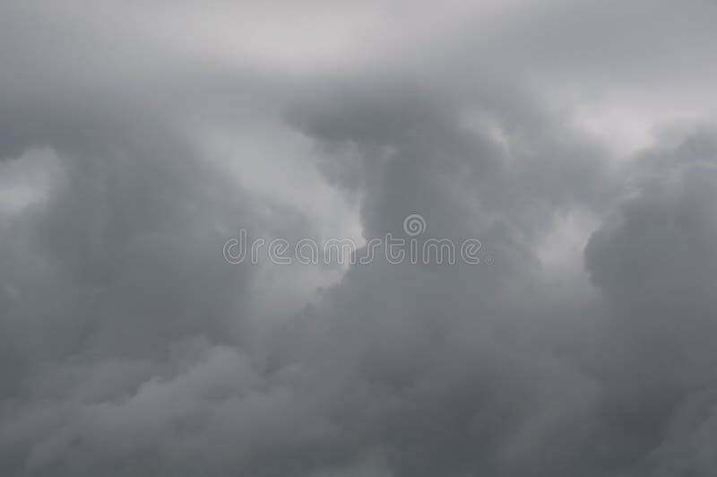 Stormy Gray Skies with Some Clouds Highlighted White by the Sun, As a ...