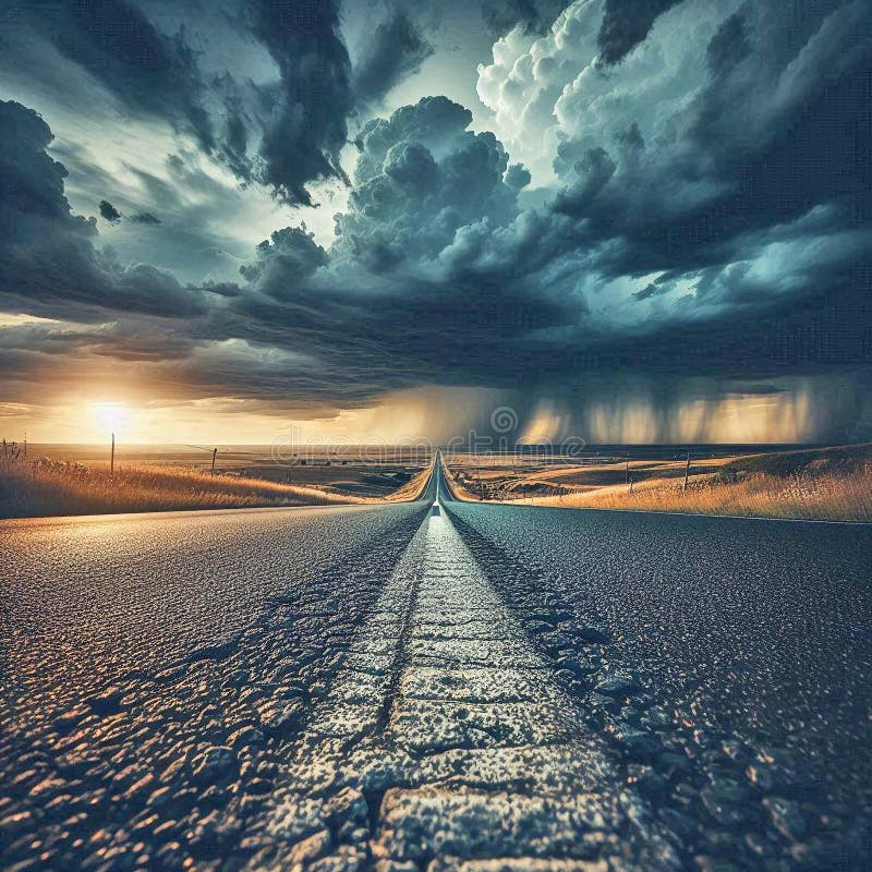 Stormy Journey Ahead: Navigating through Adversity Stock Illustration ...