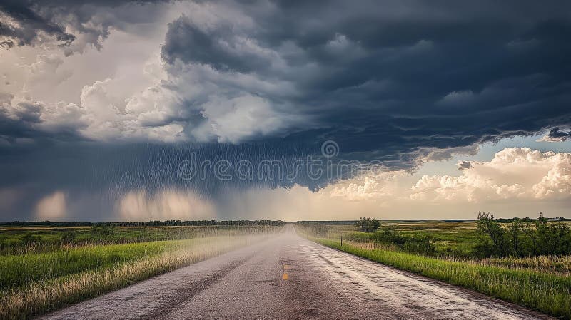 Stormy Landscape stock photo. Image of horizon, asphalt - 335634974