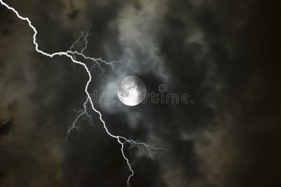 Stormy Moon2 stock photo. Image of outdoor, evening, lights - 4319238