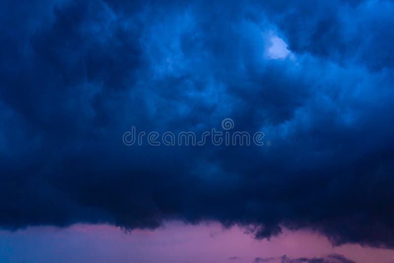 Stormy Night Sky. Huge Rain Cloud Stock Photo - Image of dusk, view ...