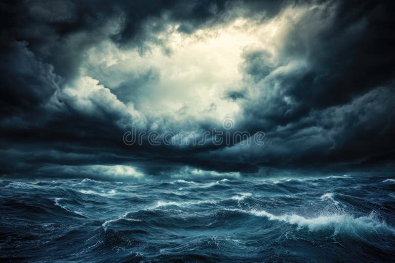 Stormy Ocean stock image. Image of tempest, dramatic - 367090209