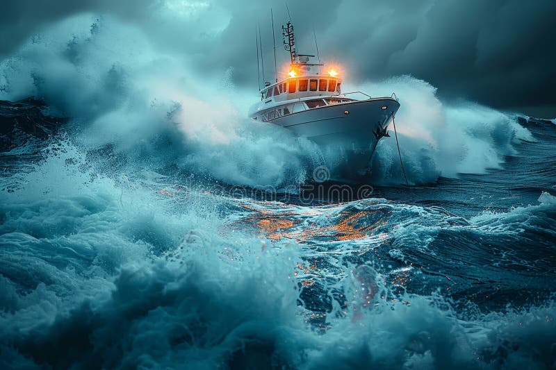 A Stormy Ocean Surface with a Tranquil Underneath, Featuring an Anchor ...