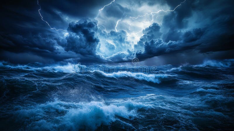 Ocean Thunderstorm Wallpaper