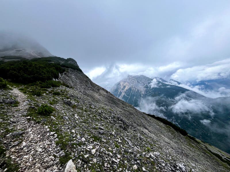 Alpine Storm in the Mountains Stock Photo - Image of colored, blizzard ...