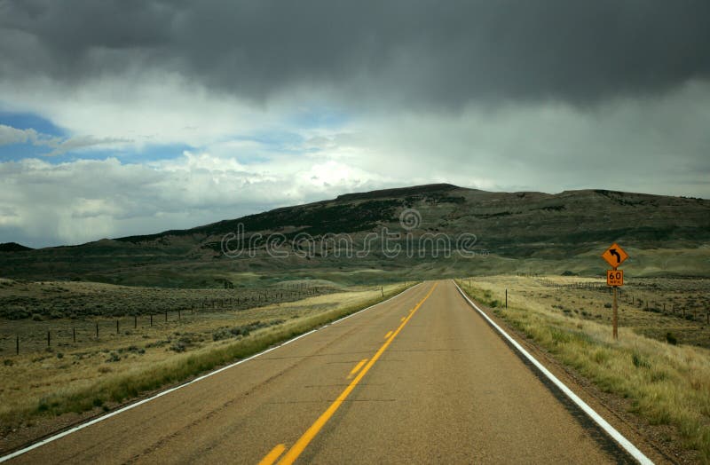 Stormy Road stock image. Image of america, cloud, cliff - 1318493
