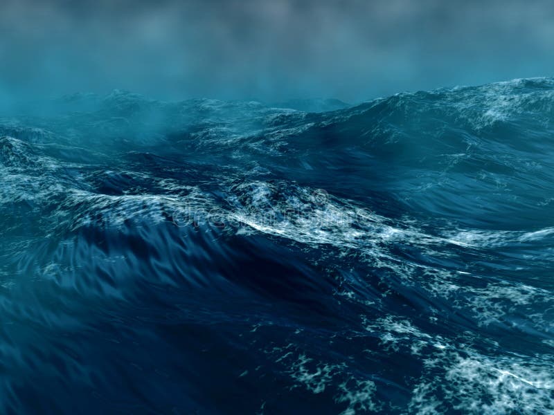 Stormy sea stock illustration. Illustration of aqua, water - 13122926