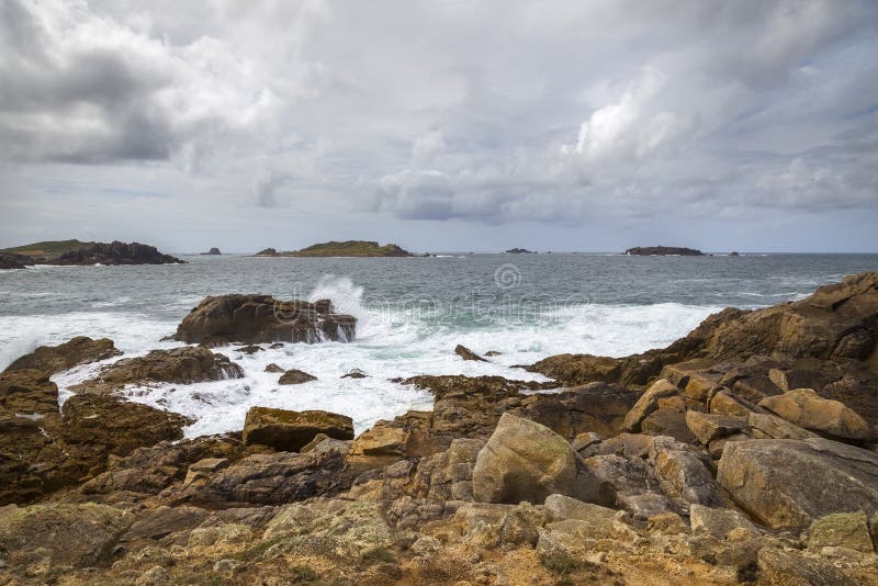 Stormy Sea at Hell Bay, Bryher, Isles of Scilly, England Stock Photo ...