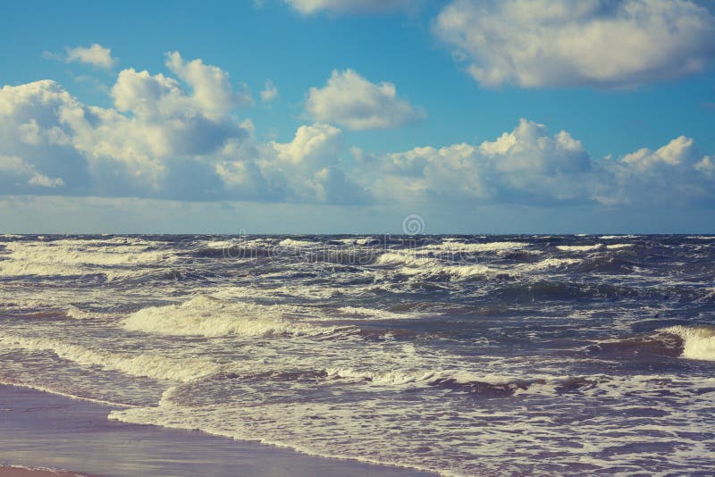Stormy sea stock image. Image of beach, colorful, color - 60424403