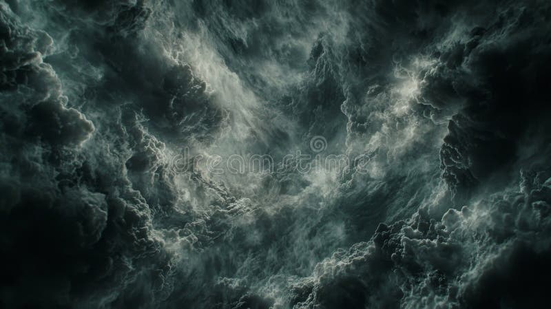 The Stormy Sea is Marked by Powerful Waves Crashing Under a Foreboding ...