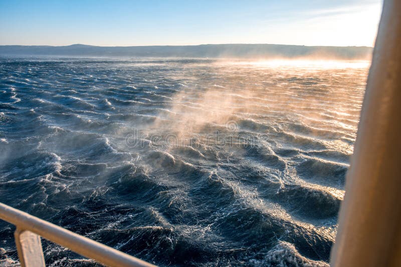 Stormy Sea with Strong Wind Stock Image - Image of background, wind ...