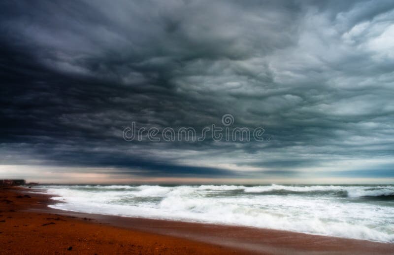 Stormy seashore stock image. Image of concern, exposure - 12540497