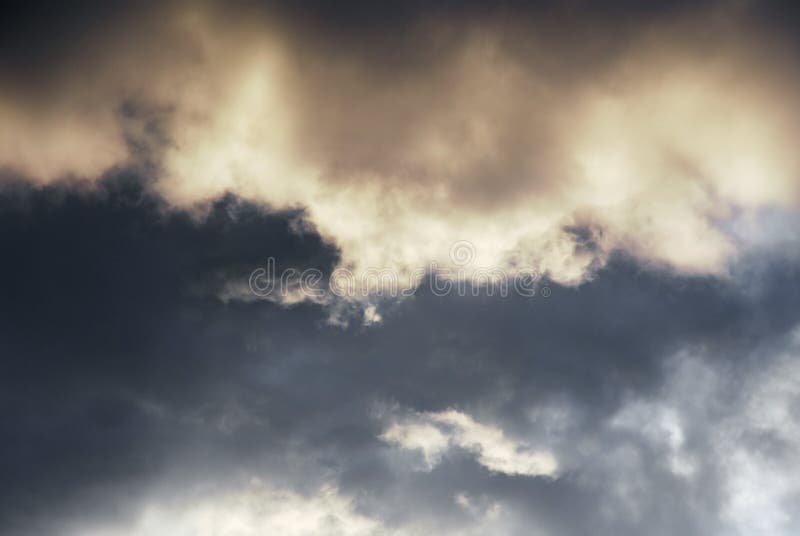 Stormy Sky Lit by Setting Sun Stock Image - Image of environment ...