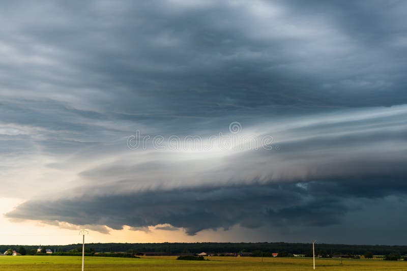 Stormy Sky in Spring with Beautiful Clouds Stock Photo - Image of ...