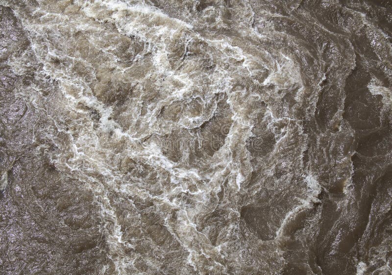 A Stormy Stream of Water with Foam in the River Stock Photo - Image of ...