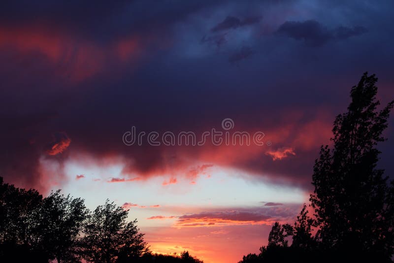 Stormy Sunset at Flowing Springs Stock Photo - Image of brooding, dark ...