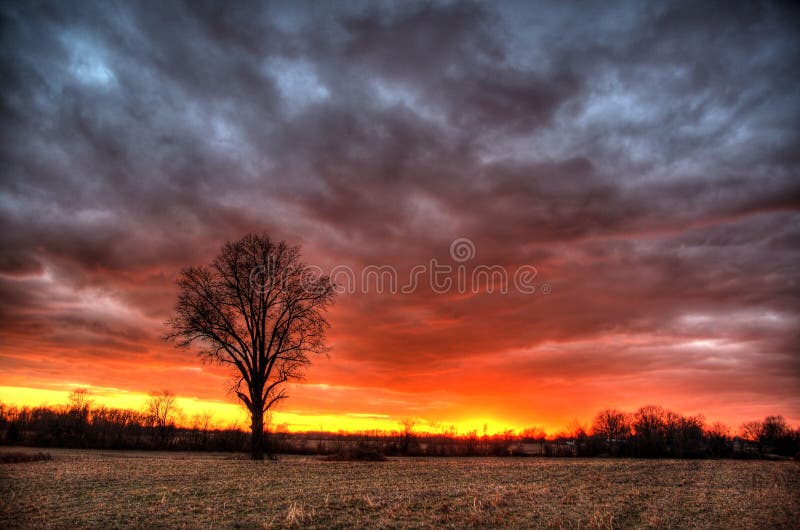 Stormy Sunset stock image. Image of sunset, sunrise, thunder - 70921033