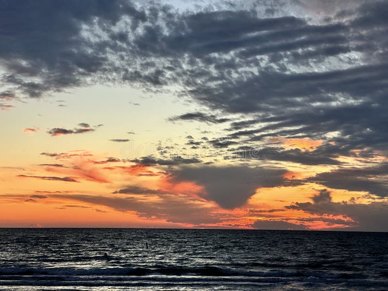 Stormy sunset sky stock image. Image of gulf, mexico - 369640745