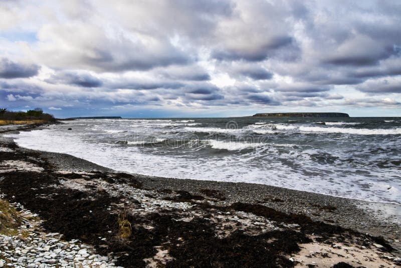 Gotland& X27;s Stormy Coast. Northern Island Stock Image - Image of ...