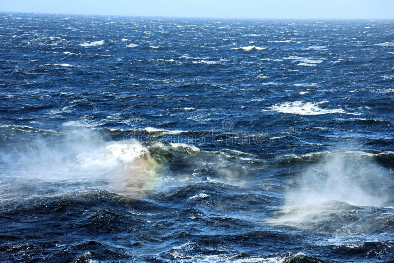 Stormy Weather and Waves in the Pacific Ocean Stock Photo - Image of ...