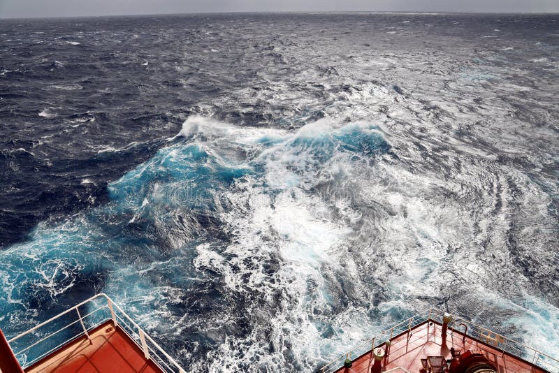 Stormy Weather and Waves in the Pacific Ocean Stock Photo - Image of ...