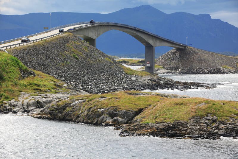 Storseisundet Bridge on the Atlantic Road Stock Photo - Image of island ...