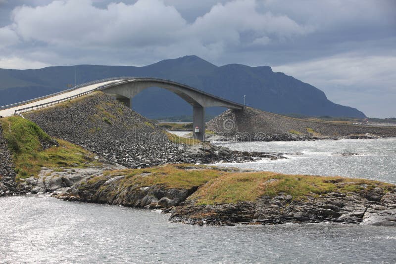 Storseisundet Bridge on the Atlantic Road Stock Image - Image of ...