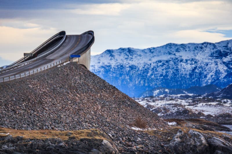 Storseisundet Bridge the Main Attraction of the Atlantic Road Stock ...