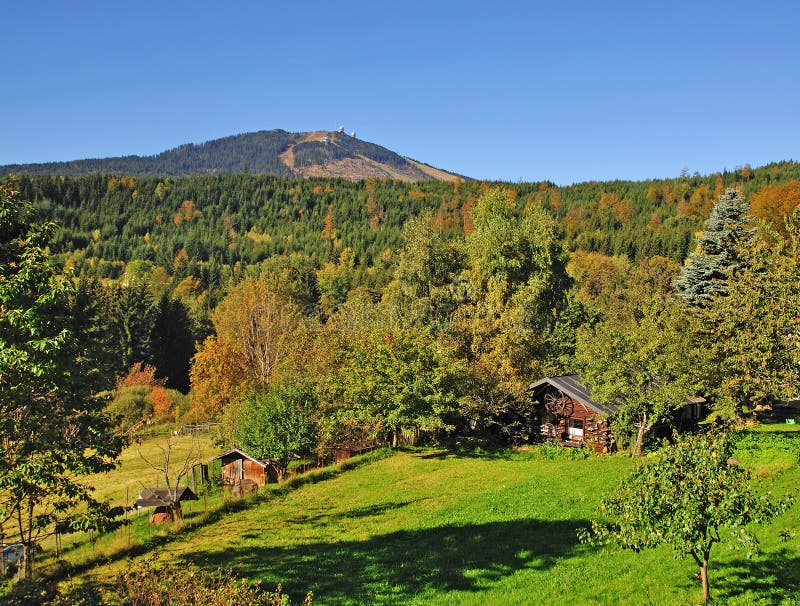 Stort Berg För Arberbavarianskog Fotografering för Bildbyråer - Bild av ...