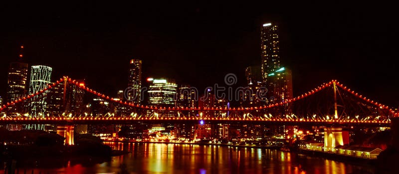 Story Bridge Brisbane stock image. Image of glittering - 72822681