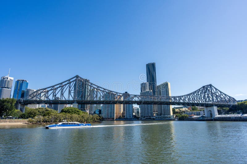 Story Bridge at Kangaroo Point Stock Photo - Image of point, queensland ...