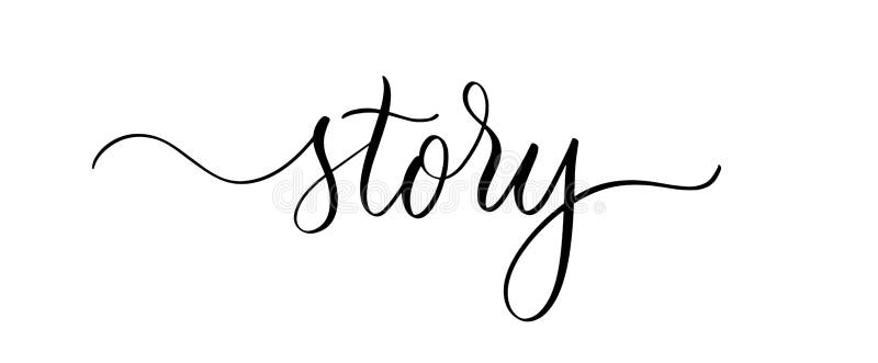 Story - Hand Drawn Calligraphy Inscription Stock Illustration ...