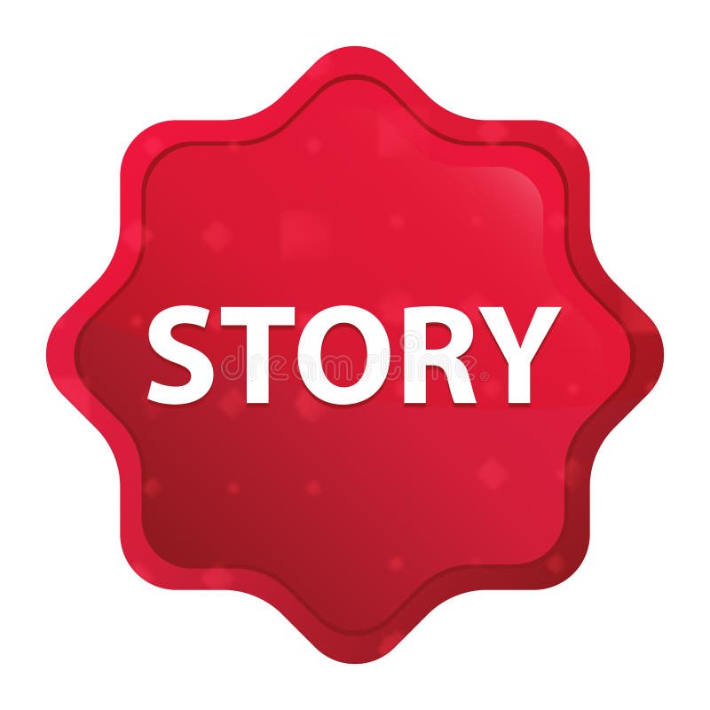 Story Misty Rose Red Starburst Sticker Button Stock Illustration ...