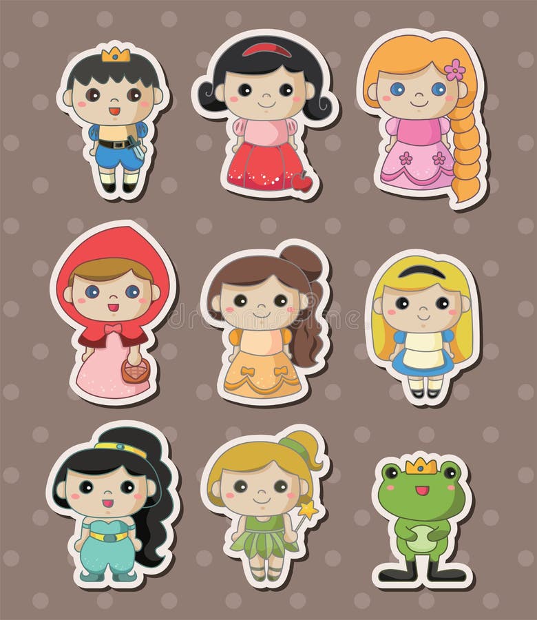 Cartoon Story People Stickers Stock Vector - Illustration of riding ...