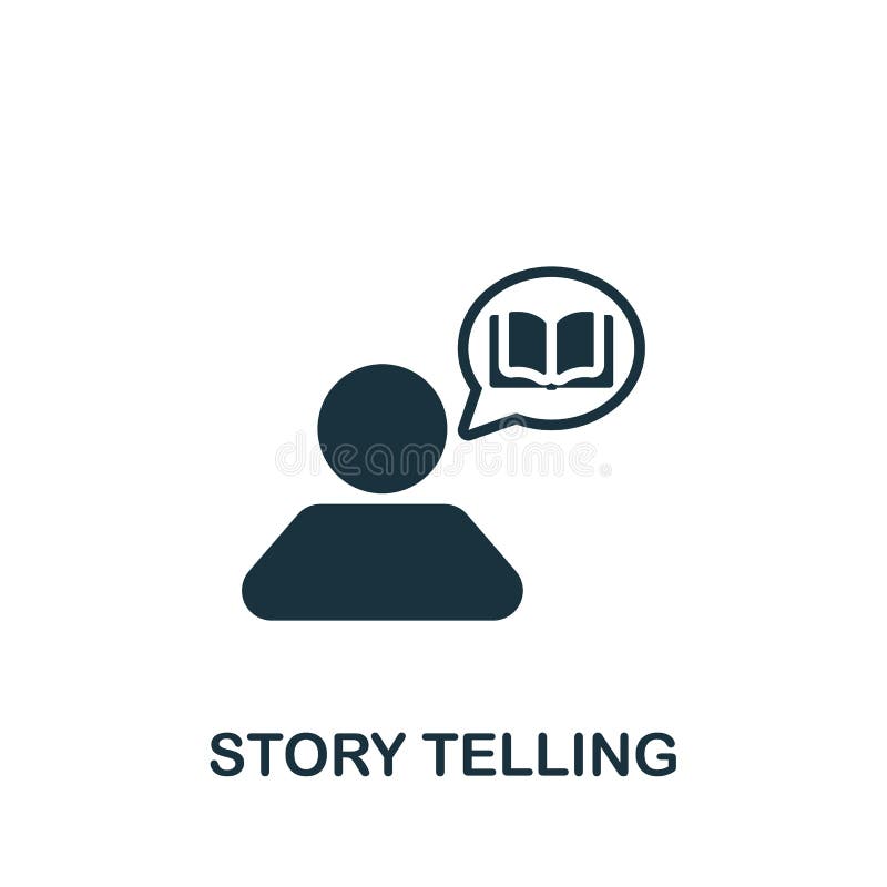 Story Telling Icon. Monochrome Simple Icon for Templates, Web Design ...