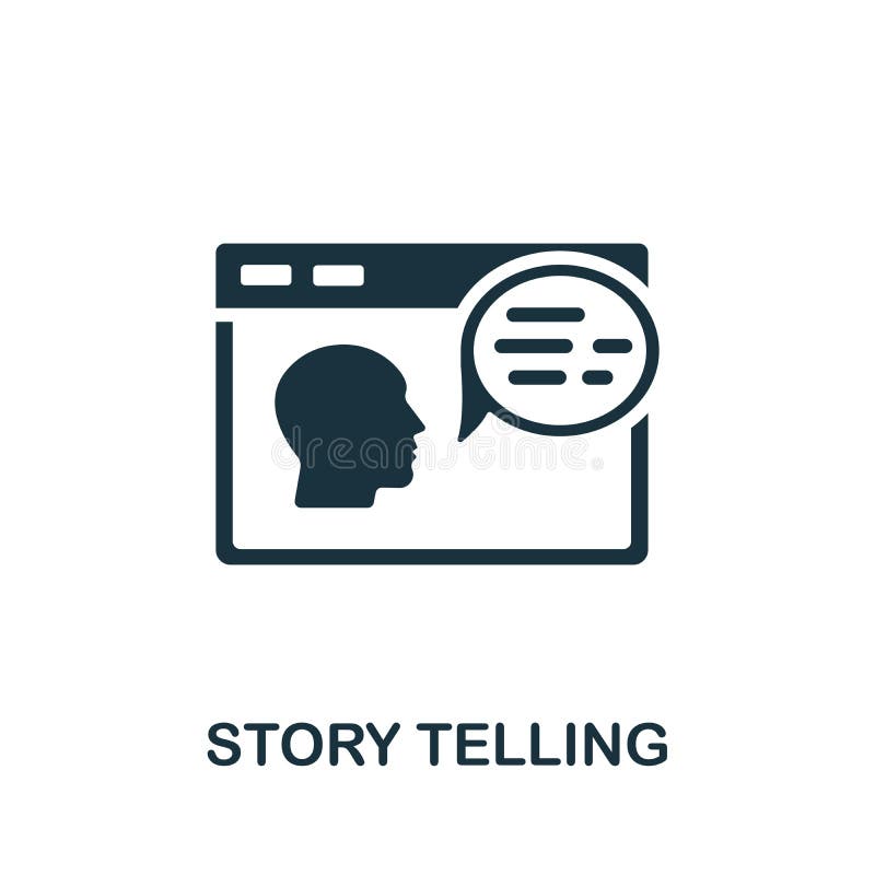 Story Telling Icon. Simple Element from Content Marketing Collection ...