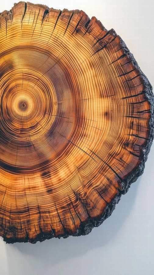 The Story of a Tree, a Cross Section of Time Stock Image - Image of ...