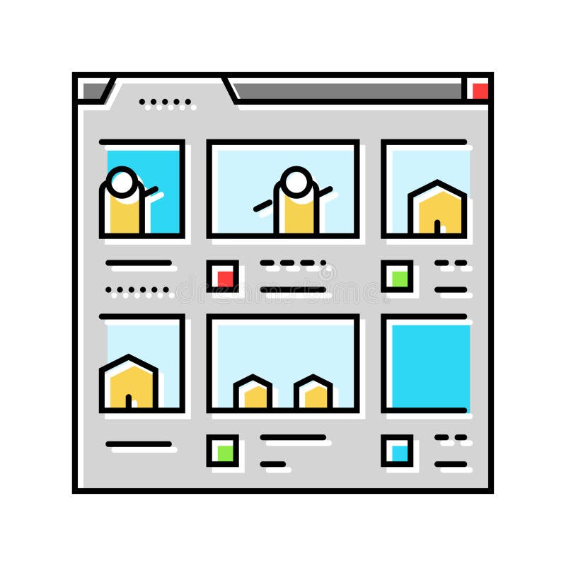Storyboard Creation Game Development Color Icon Vector Illustration ...