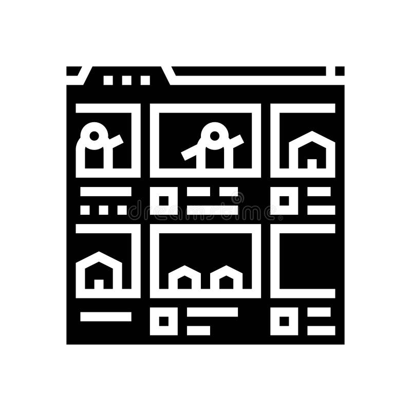 Storyboard Creation Game Development Glyph Icon Vector Illustration ...