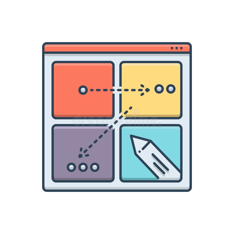 Color Illustration Icon for Storyboard, Script and Board Stock ...