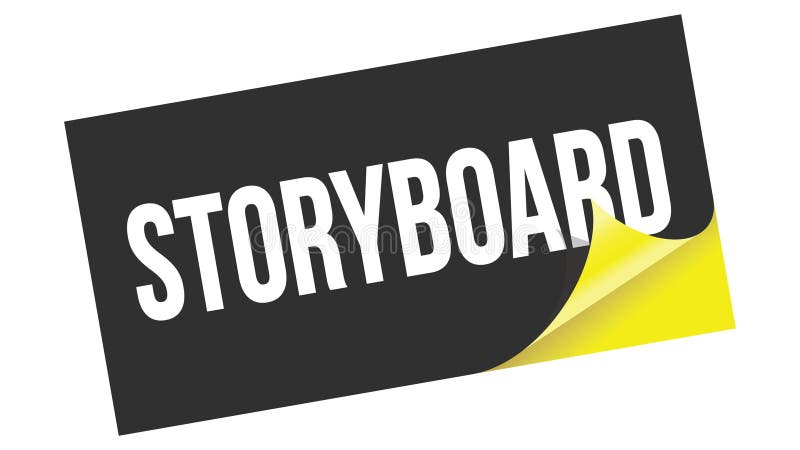 STORYBOARD Text on Black Yellow Sticker Stamp Stock Illustration ...
