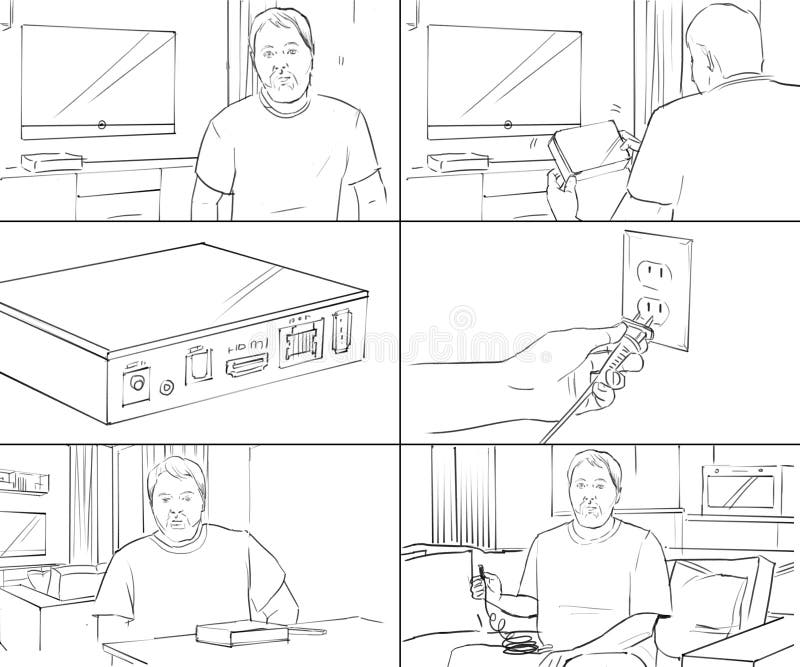 Storyboard with Home Appliances Stock Illustration - Illustration of ...